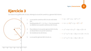 Ejercicios: Círculo y parábola | PDF