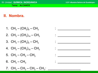 Ejercicios de alcanos | PPT