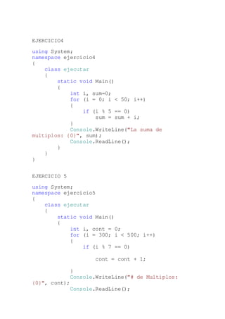 Ejercicios De Algoritmos | PDF