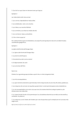 Ejercicios de comprensión de lectura | DOCX