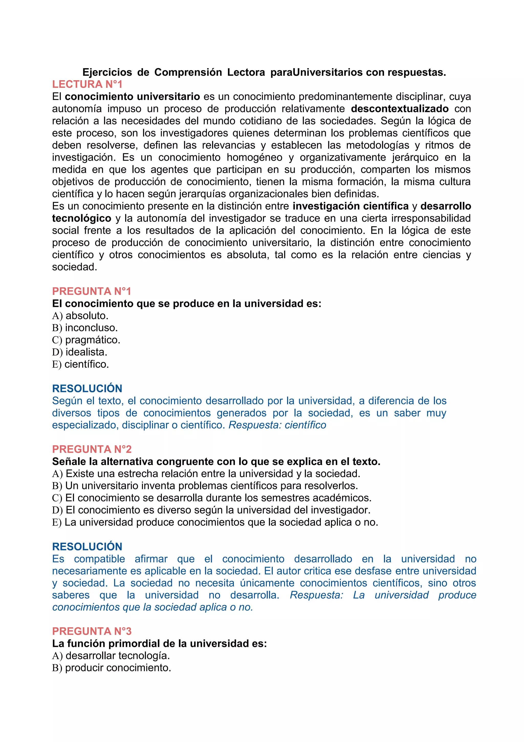 Ejercicios de Comprensión Lectora para Universitarios con respuestas.docx