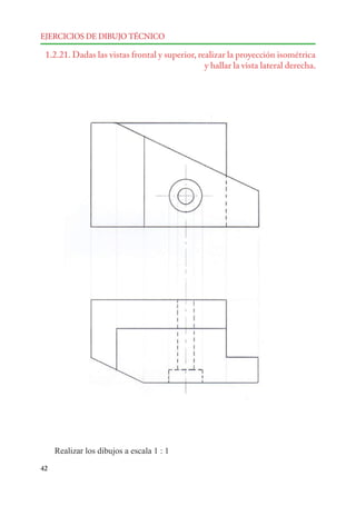 Ejercicios de dibujo vistas isom. | PDF