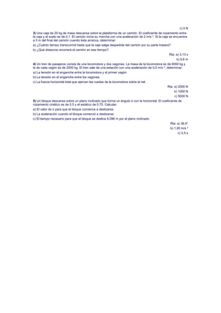 Ejercicios de dinamica | DOCX