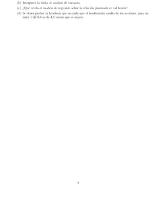 Ejercicios de econometría (1) | PDF