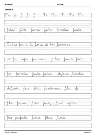Ejercicios de escritura | PDF