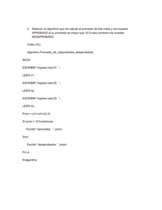 Ejercicios de estructuras selectivas (resueltos) | PDF