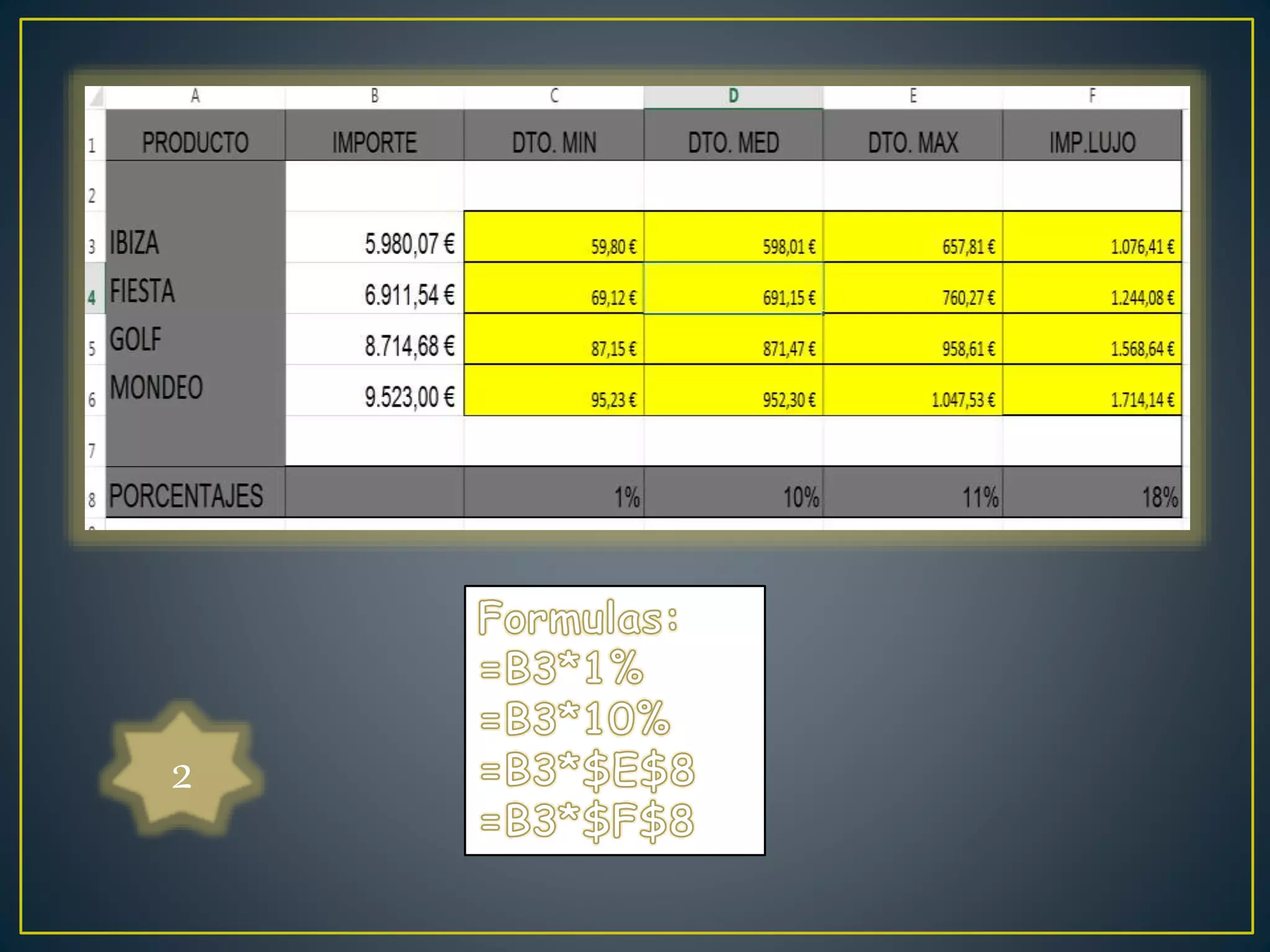 Ejercicios de excel. nathypptx | PPTX