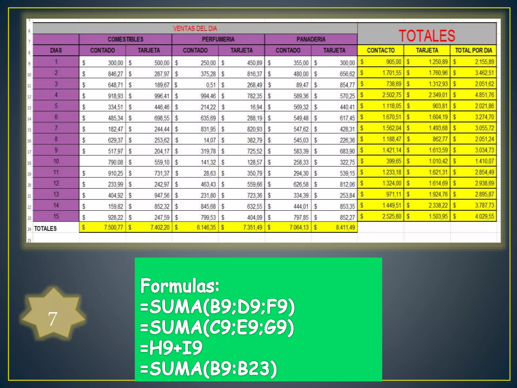 Ejercicios de excel | PPTX