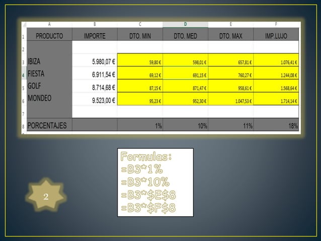 Ejercicios de excel | PPT