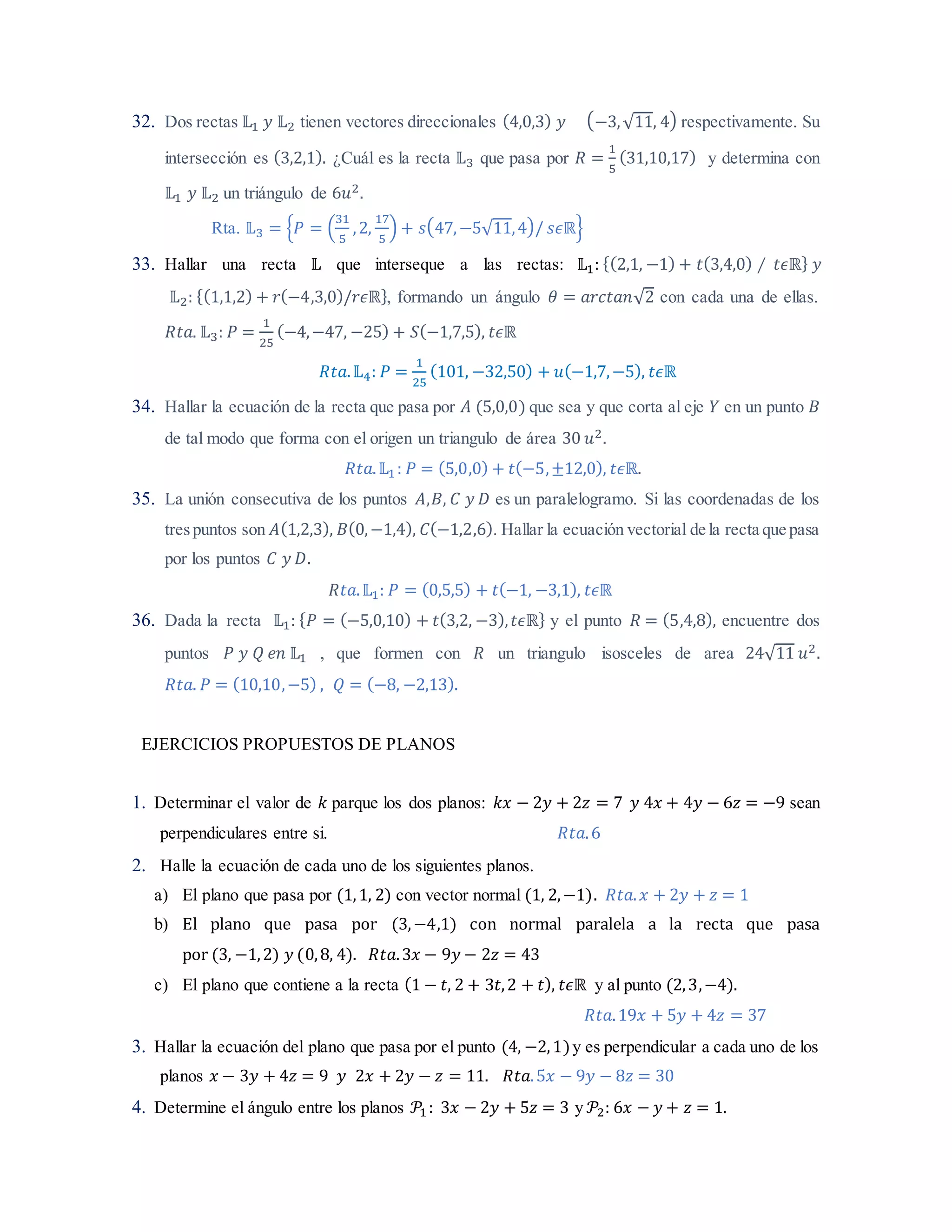 Ejercicios de geometria | DOCX