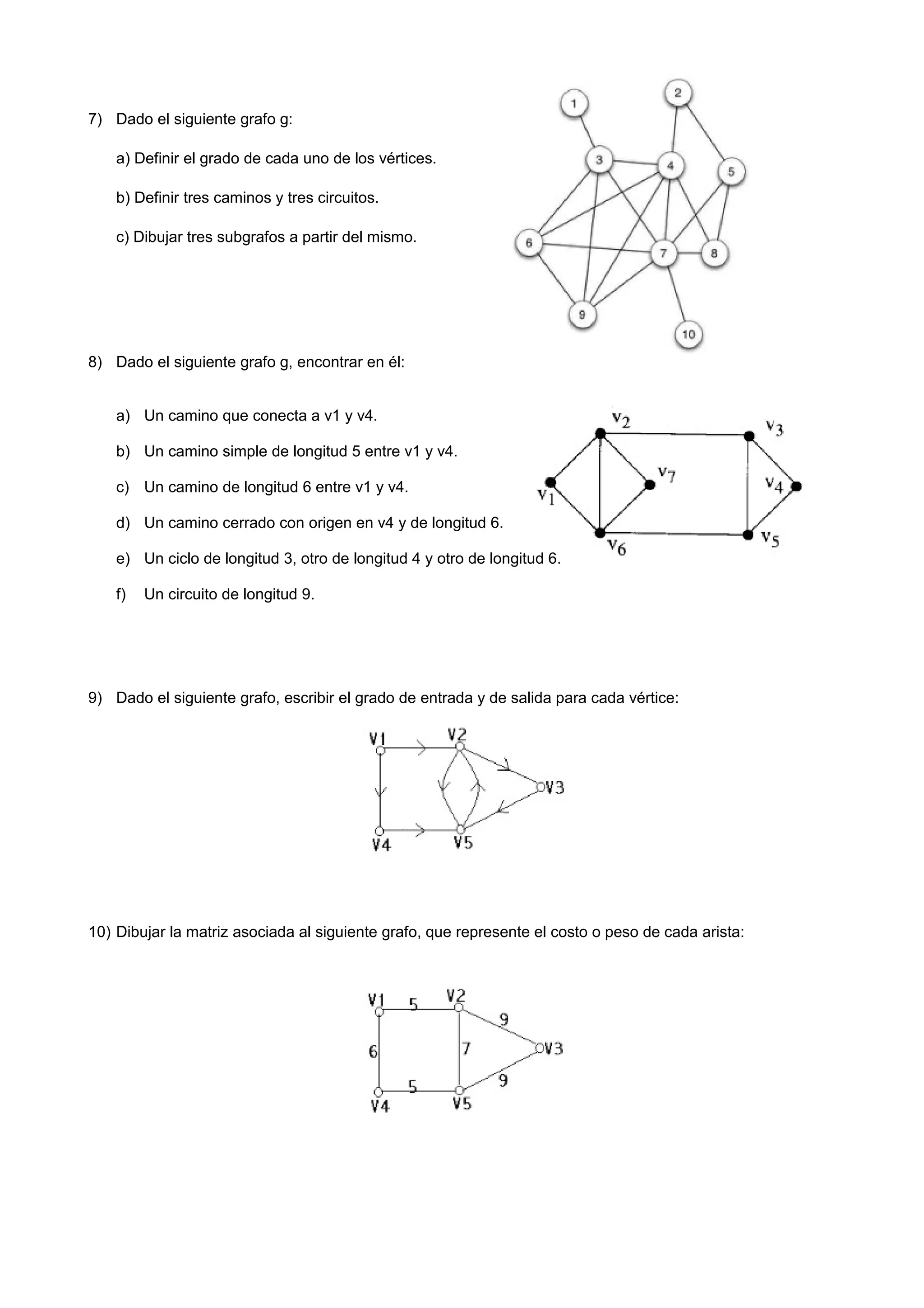 Ejercicios de grafos | DOC
