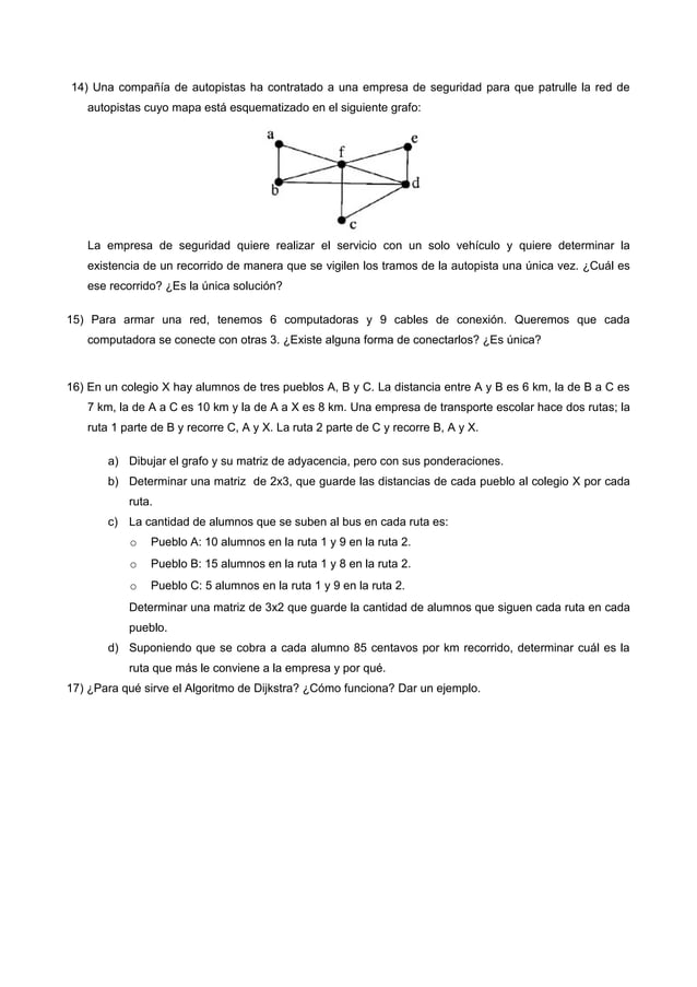 Ejercicios de grafos | DOC