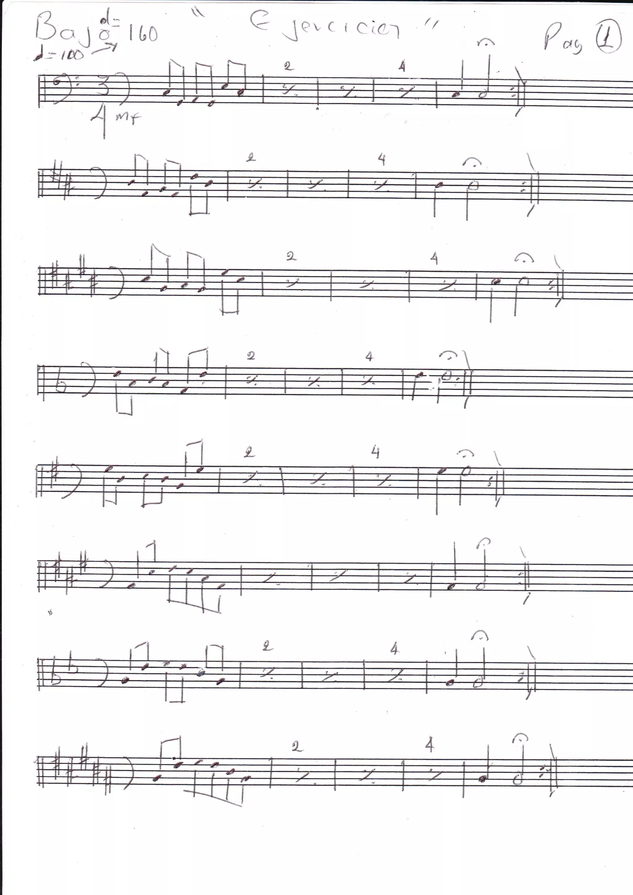 Ejercicios de guitarron__by_felipe_mm | PDF