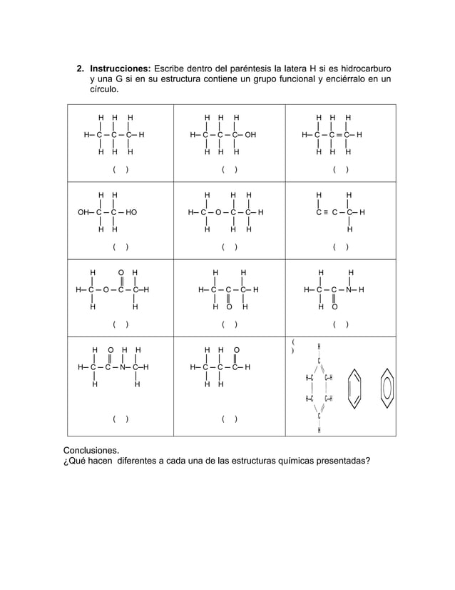 Ejercicios de identificacion de grupos funcionales Ejercicios de identificacion de grupos funcionales