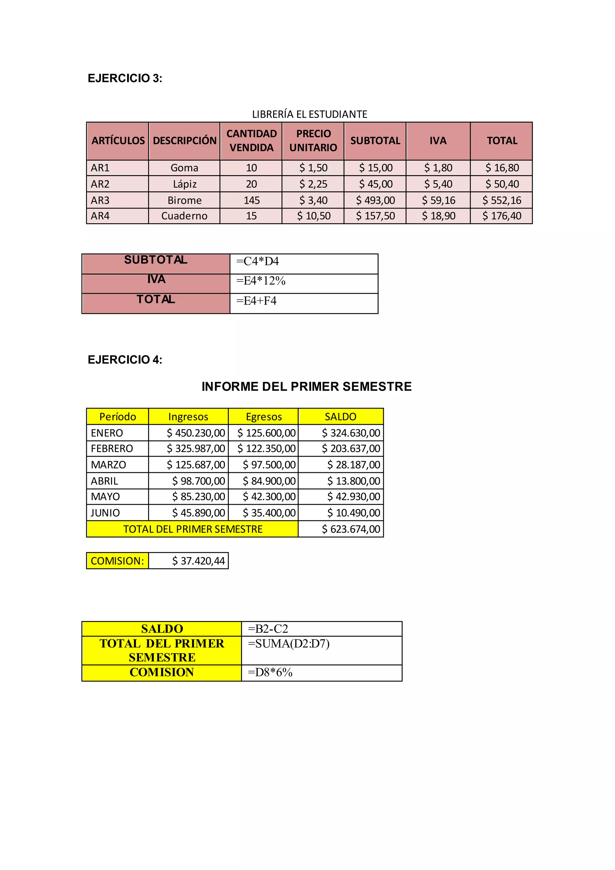 Ejercicios de informatica | PDF