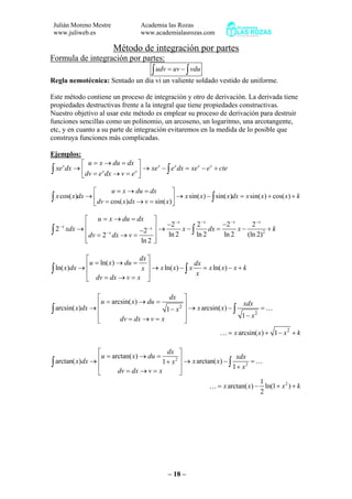 Ejercicios de integrales | PDF