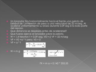 Ejercicios de la ley de newton | PPTX