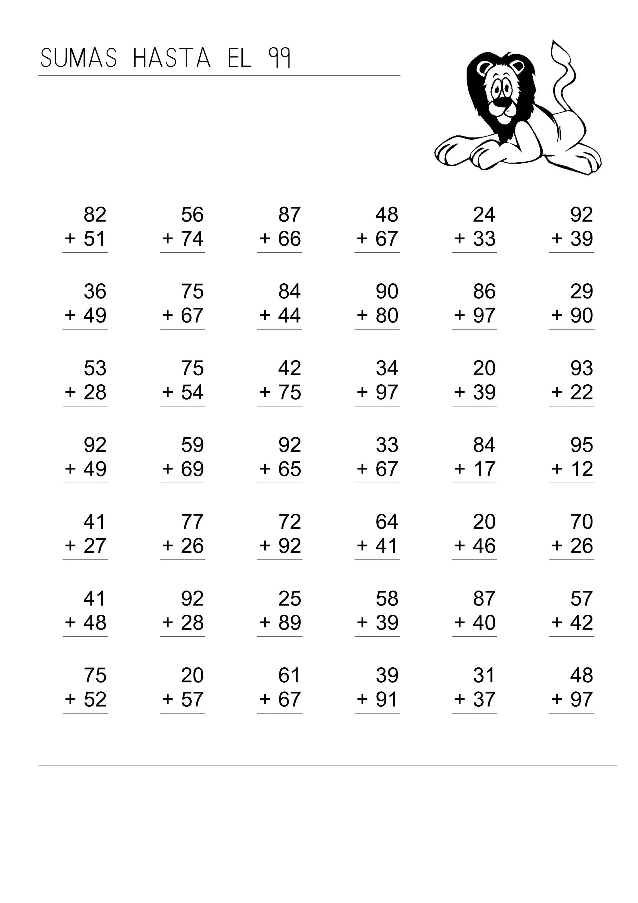 Ejercicios de matematicas_sumas | PDF