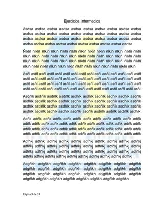 Ejercicios De Mecanografia (General) | PDF