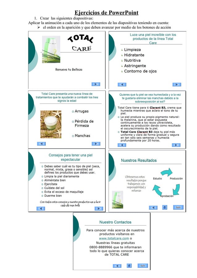 Ejercicios de power point | DOC
