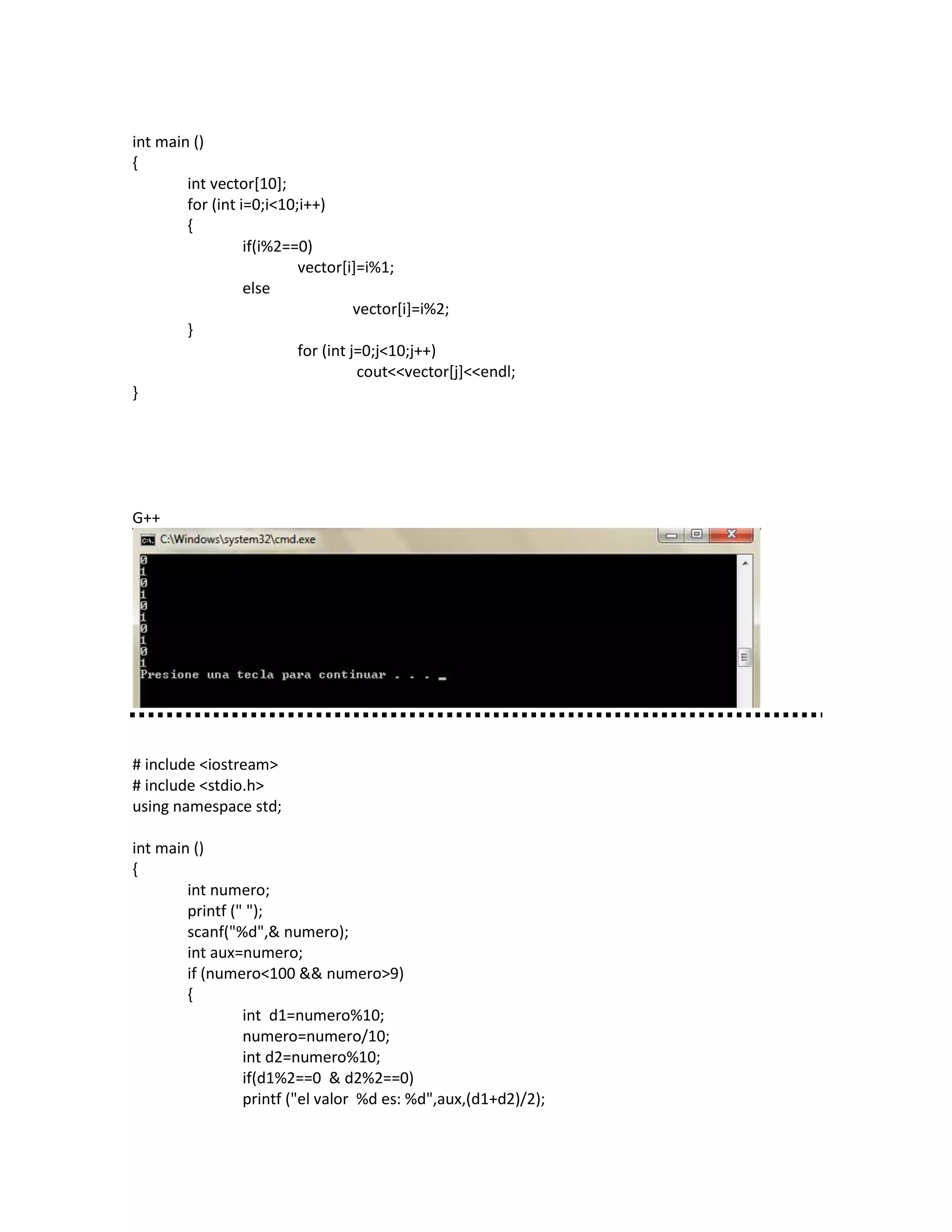 Ejercicios de programacion | DOCX
