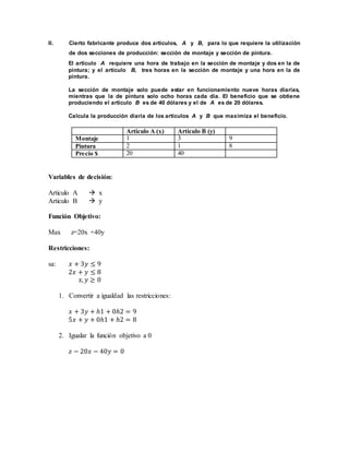 Ejercicios de programacion lineal-resueltos-mediante-el-metodo-simplex | DOCX