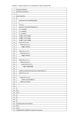 Ejercicios de programacion en java | PDF