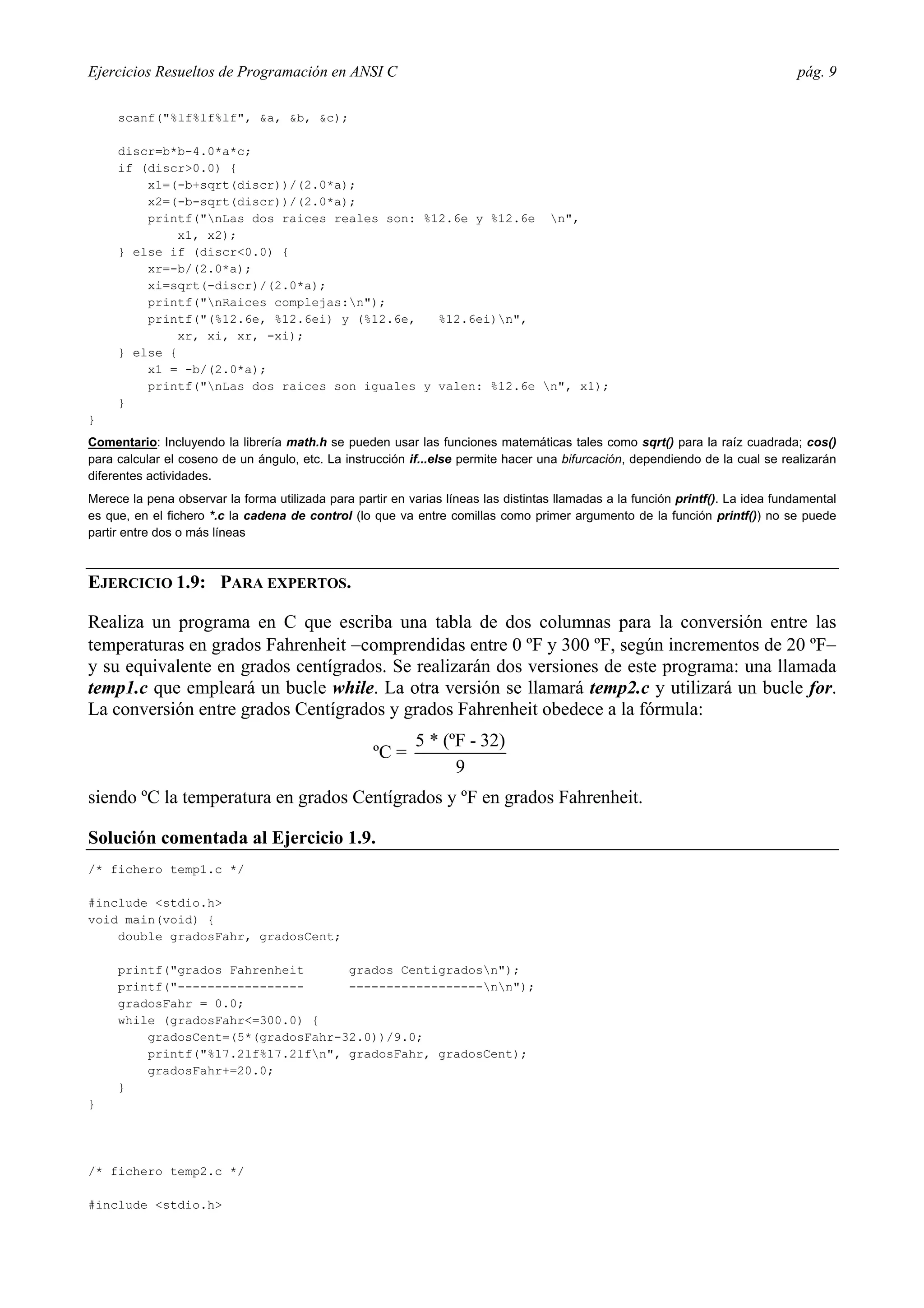 Ejercicios de programacion resueltos | PDF | Programming Languages | Computing