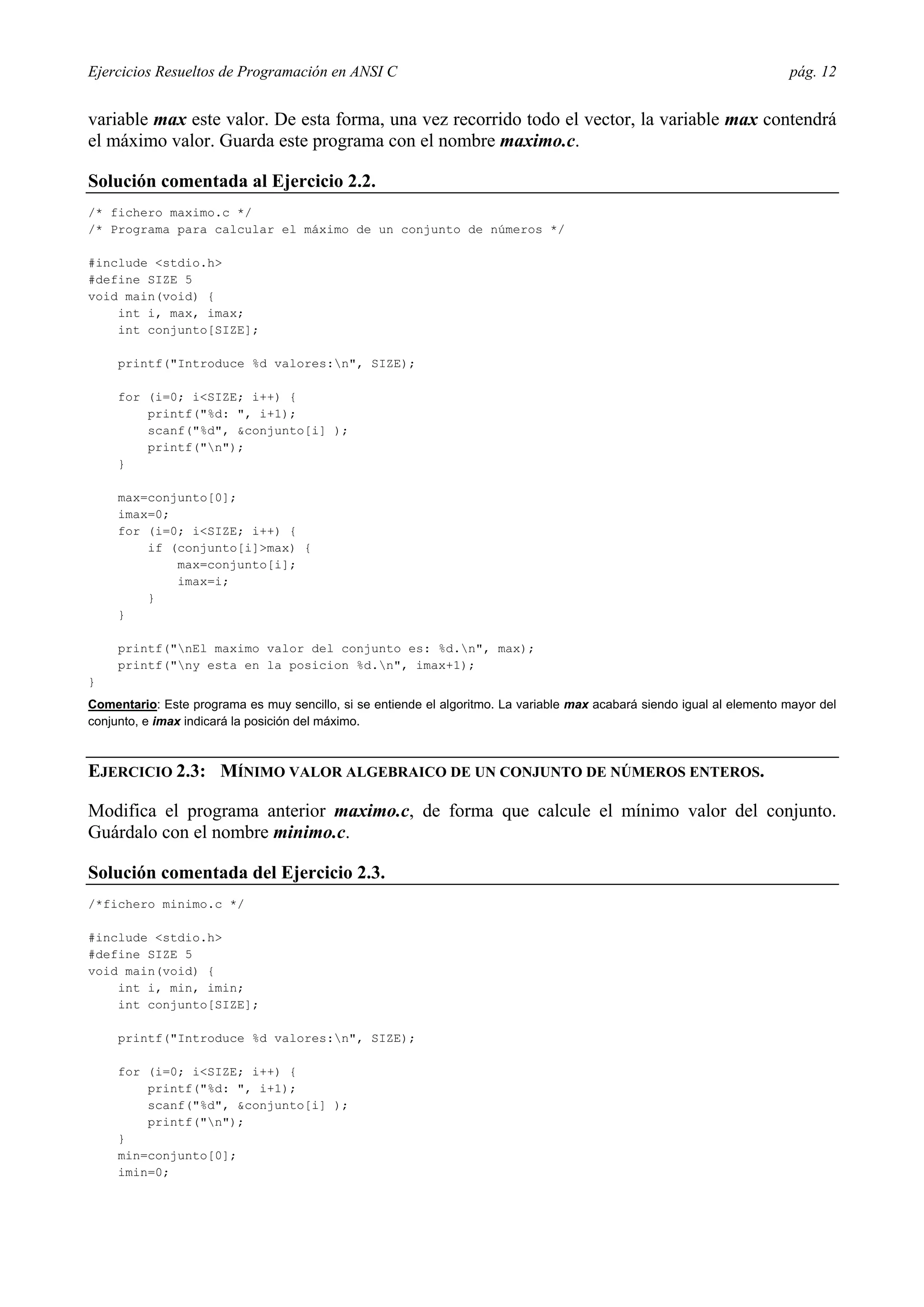 Ejercicios de programacion resueltos | PDF | Programming Languages | Computing