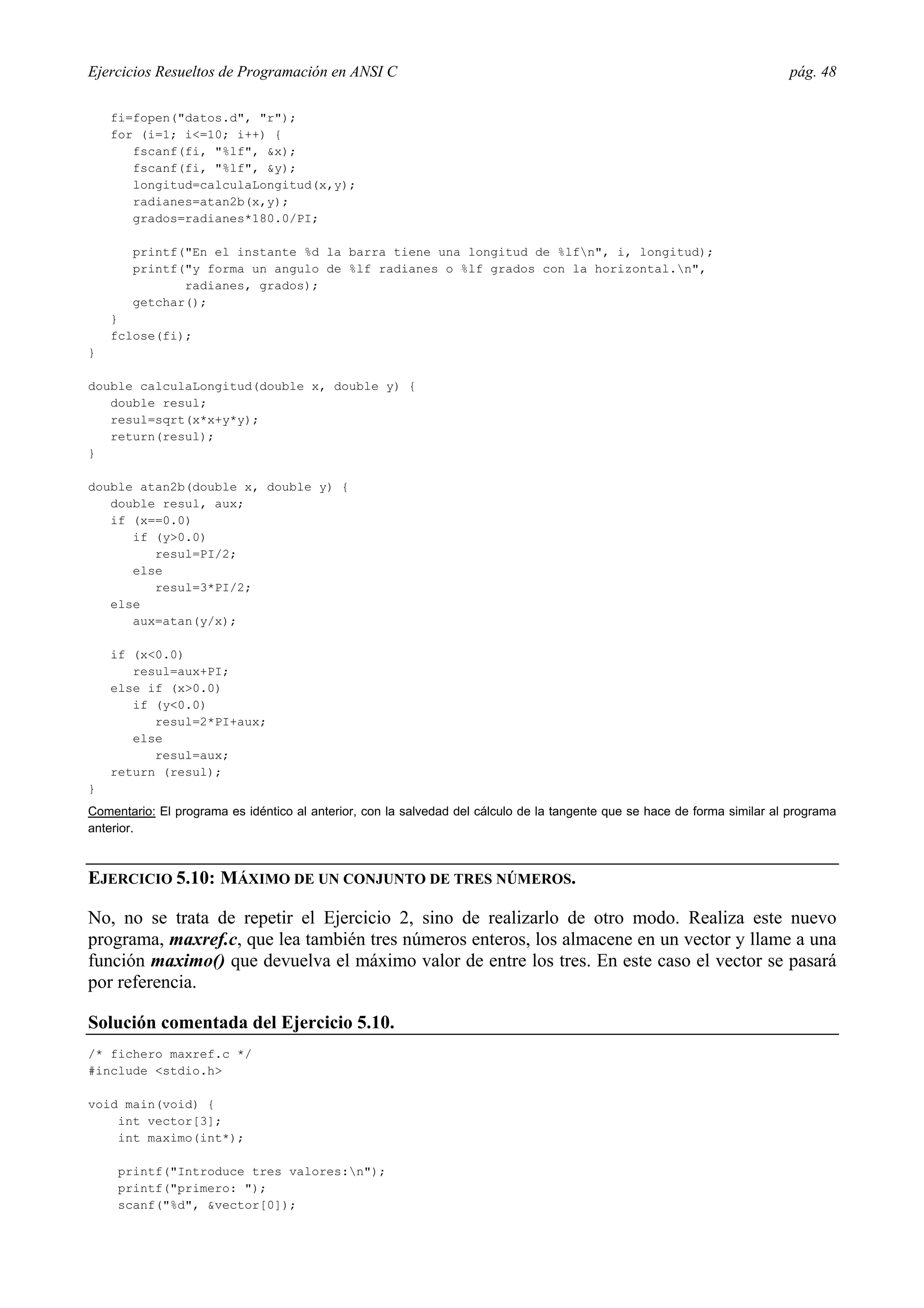 Ejercicios de programacion resueltos | PDF | Programming Languages | Computing
