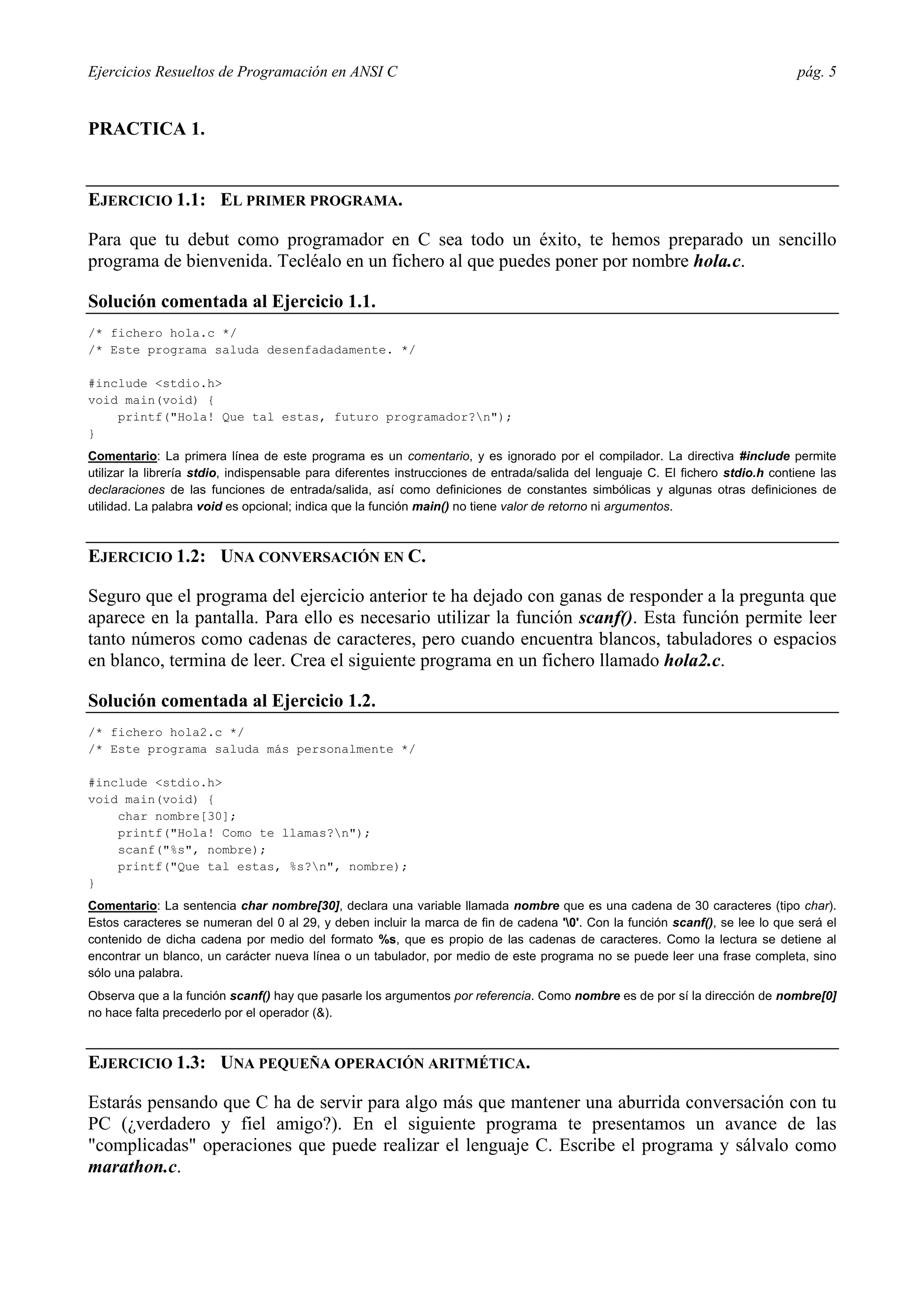 Ejercicios de programacion resueltos | PDF | Programming Languages | Computing