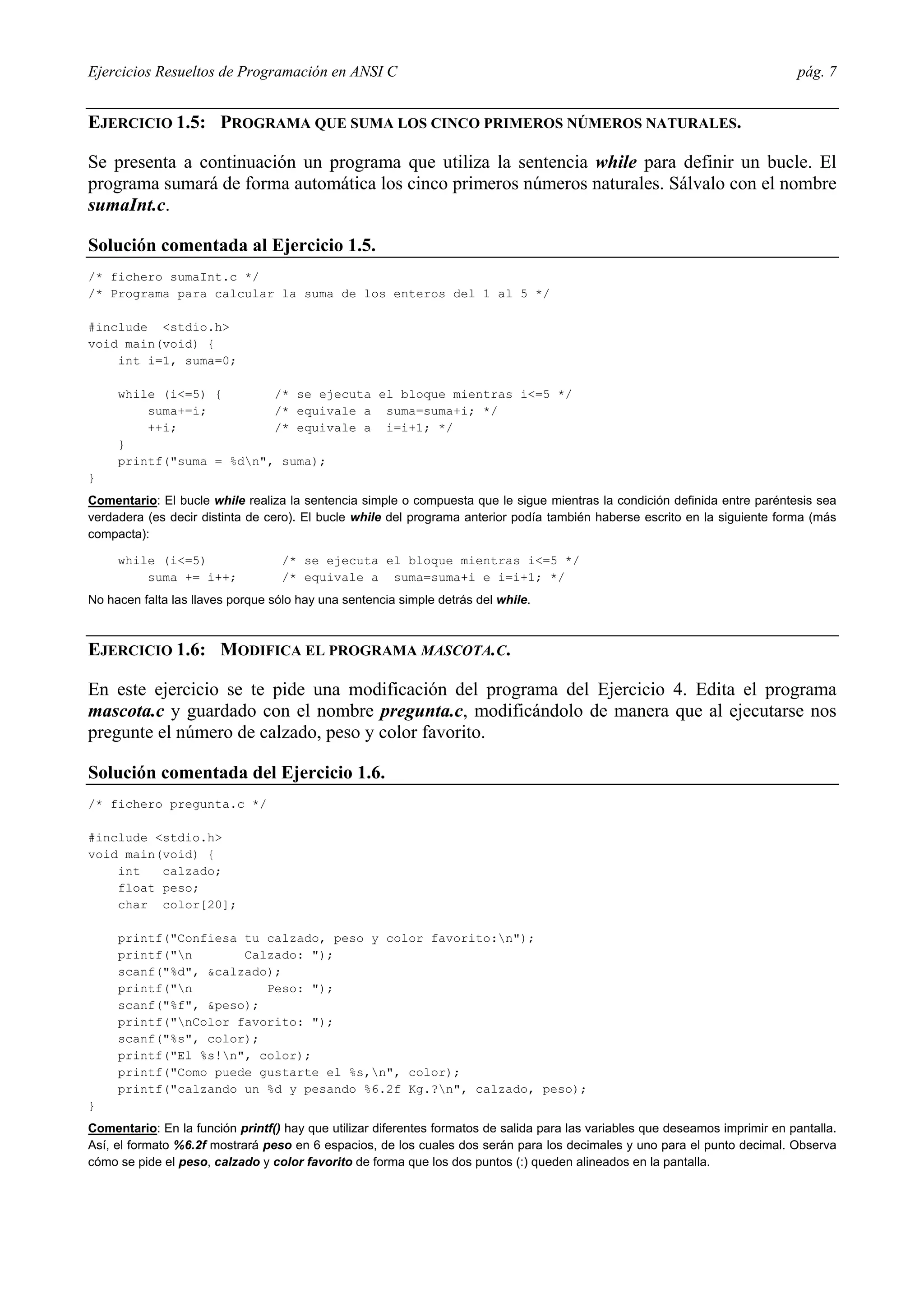 Ejercicios de programacion resueltos | PDF | Programming Languages | Computing