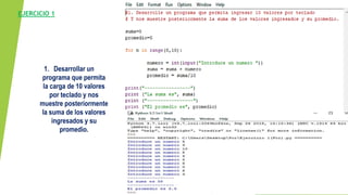 Ejercicios de python | PPTX