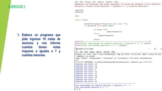Ejercicios de python | PPTX