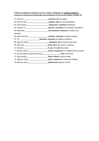 Ejerciciosderepasoparala5evaluacion 3ano | PDF
