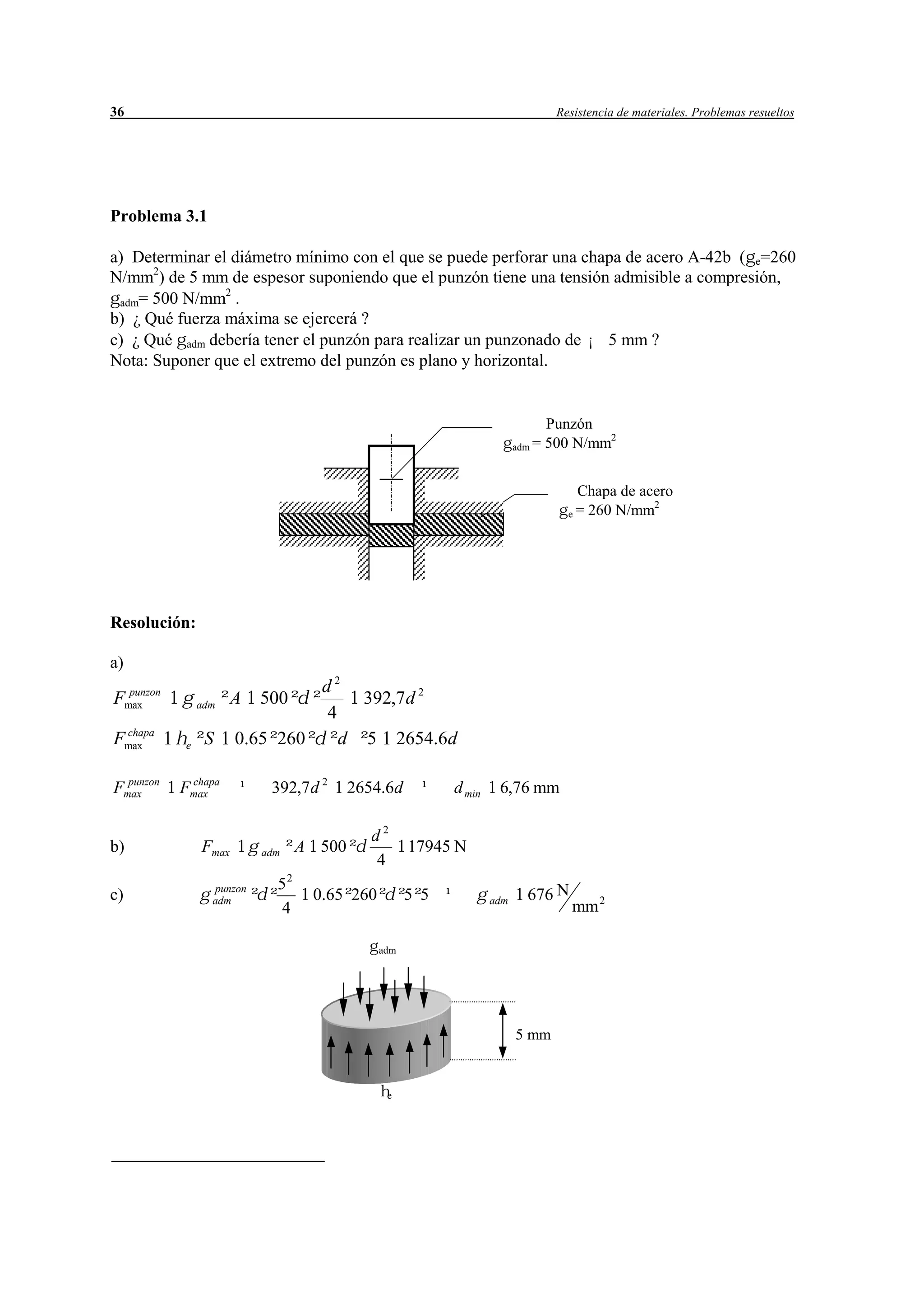 Ejercicios de resistencia_de_materiales_resueltos | PDF