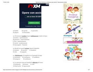 Ejercicios de Sinónimos y Antónimos para Imprimir _ Razonamiento Verbal.pdf