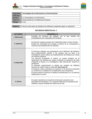 Ejercicios de tics en secuencia | PDF