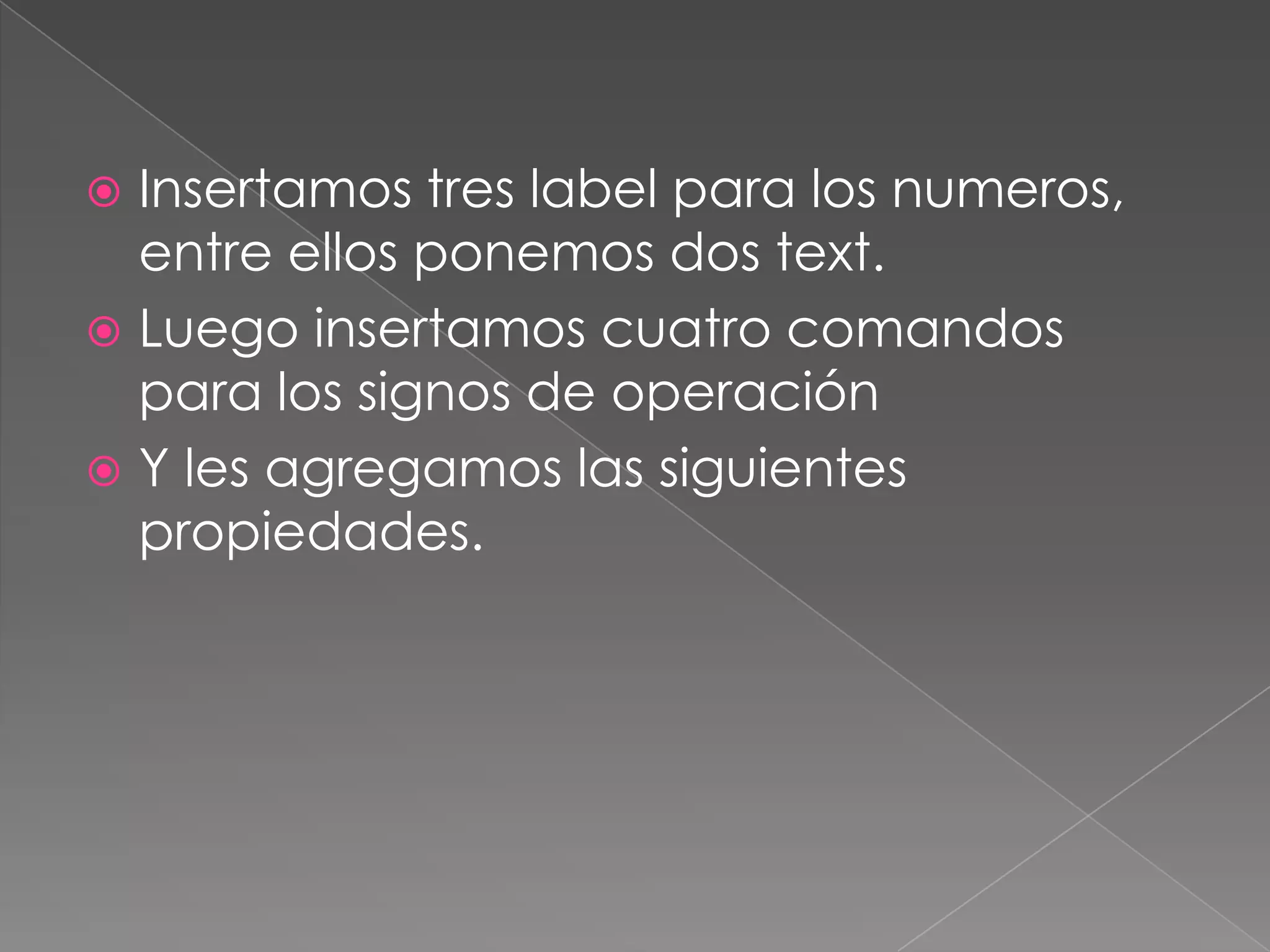 Ejercicios de visual | PPTX