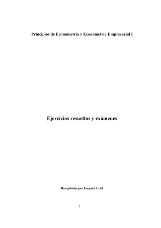 Ejercicios econometria i | PDF