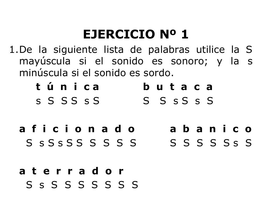 Ejercicios fonetica y fonologia
