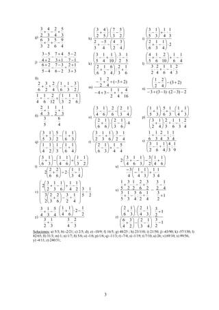 Ejercicios fracciones | PDF