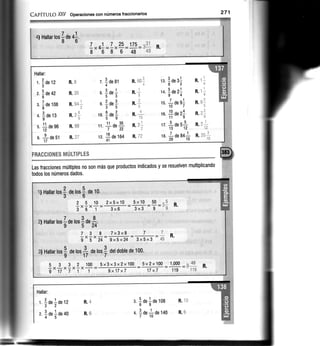 Ejercicios con fracciones aritméticas | PDF