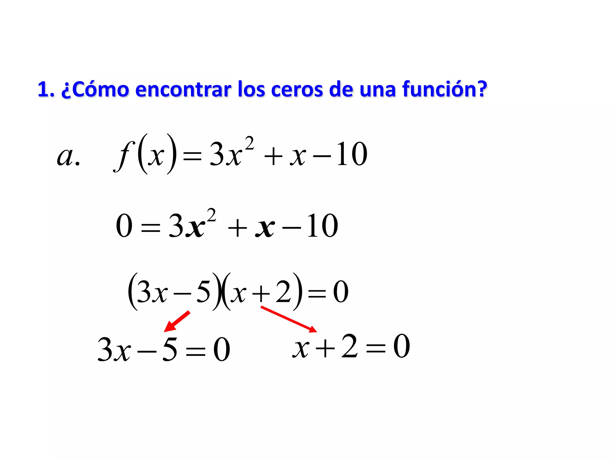 Ejemplos grado, grafica y ceros | PPT