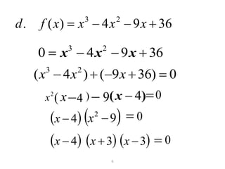 Ejemplos grado, grafica y ceros | PPT