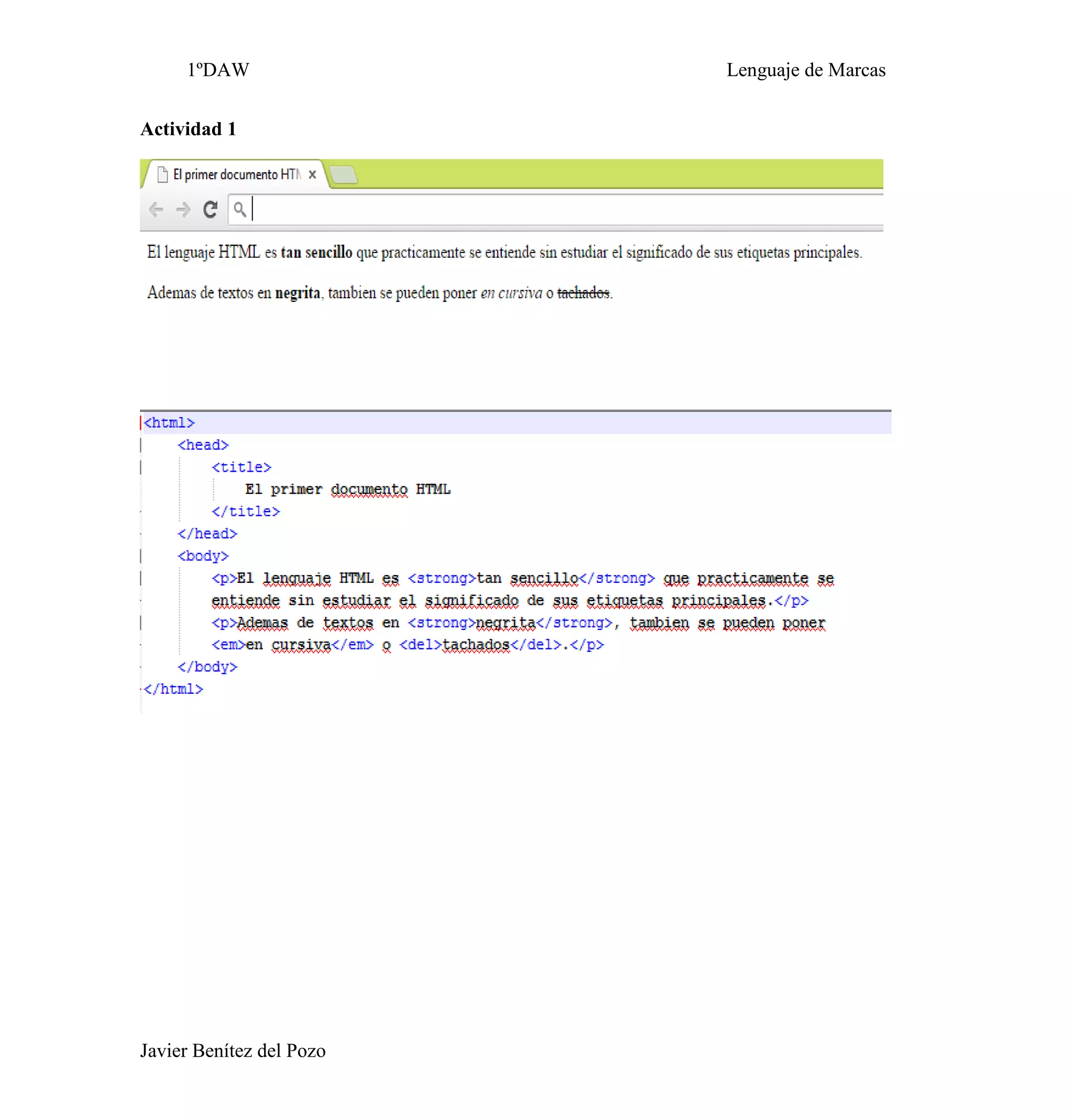 Ejercicios básicos HTML | PDF