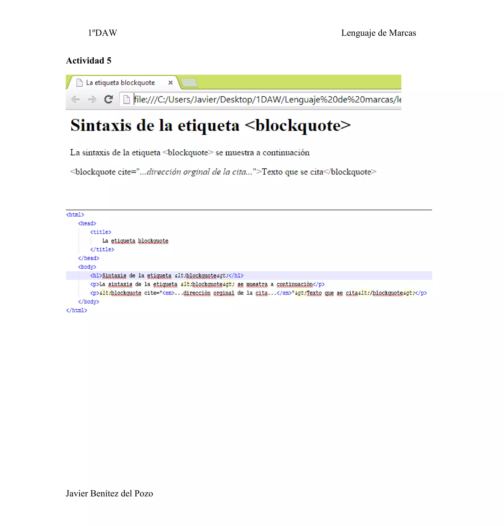 Ejercicios básicos HTML | PDF