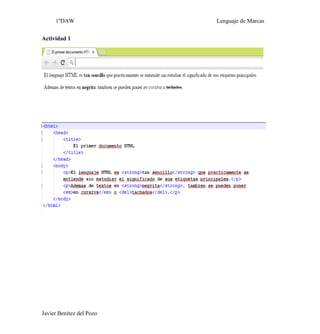 Ejercicios básicos HTML | PDF
