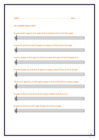 Ejercicios Lenguaje Musical | PDF