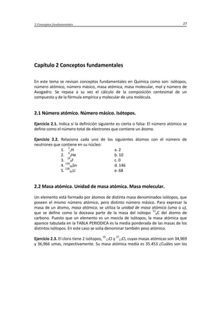 Ejercicios masa molar | PDF